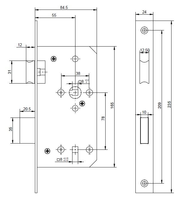 78mm Bathroom Lock | Yale